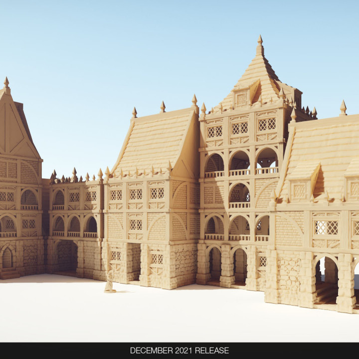 3D Printable Drennheim Suburb Houses Modular by Wonder Worlds