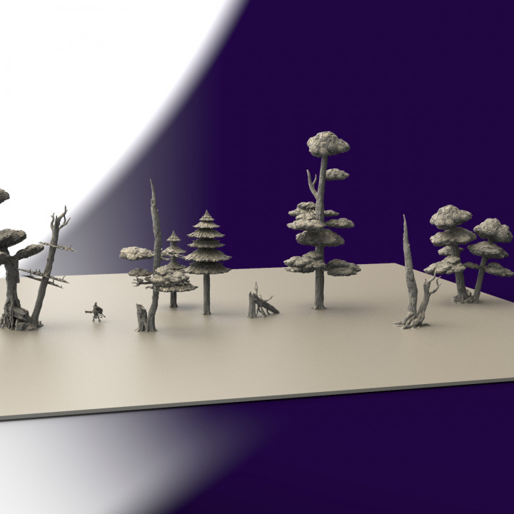 3D Printable Axolote Hex - Modular Tree Set by Axolote Gaming