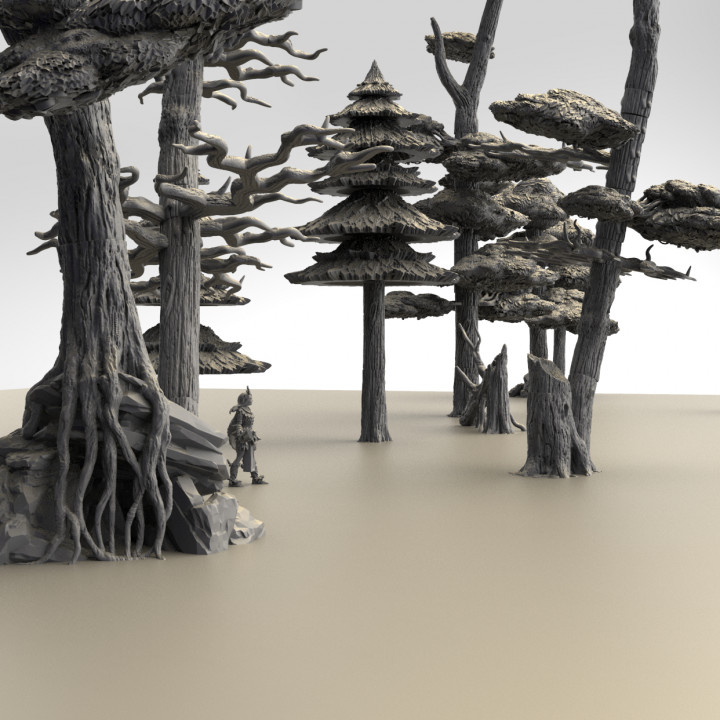 3D Printable Axolote Hex - Modular Tree Set by Axolote Gaming