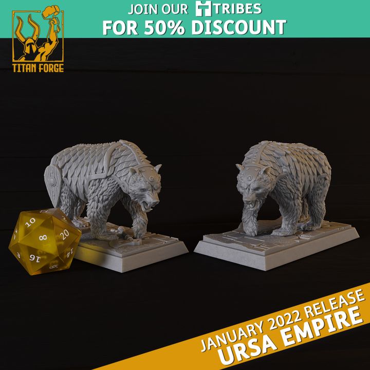 3D Printable Titan Forge Miniatures - 2022 - January - Ursa Empire by ...