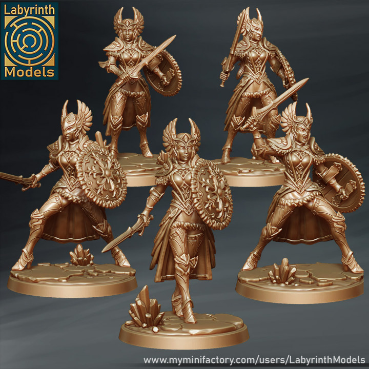 3D Printable Valkyries Collection - 32mm scale by Labyrinth Models