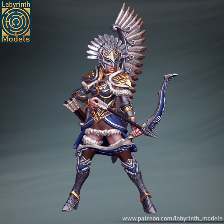 3D Printable Valkyrie Archers - 32mm scale by Labyrinth Models