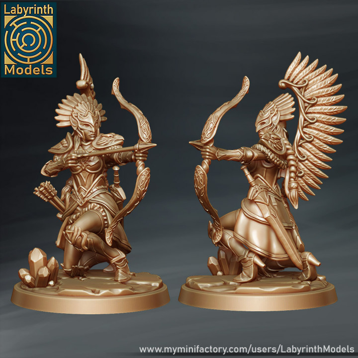 3D Printable Valkyrie Archers - 32mm scale by Labyrinth Models