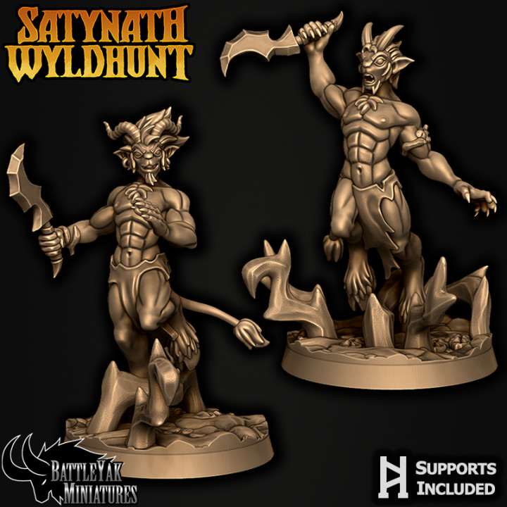 3D Printable Wyldling Reveler Pair A by Battle Yak Miniatures