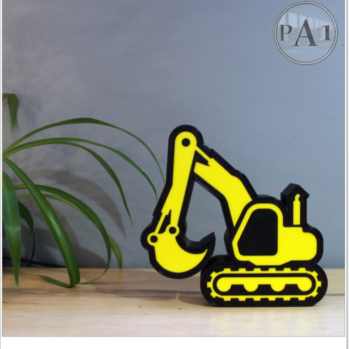 3D Printable EXCAVATOR LED LAMP by PA1