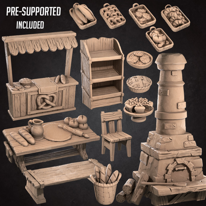 3D Printable Bakery Assets Pack by Bite the Bullet