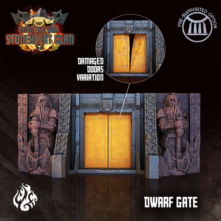 3D Printable Dwarf Gate by Crippled God Foundry