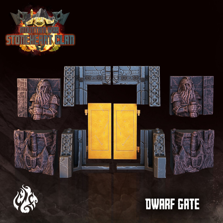 3D Printable Dwarf Gate by Crippled God Foundry