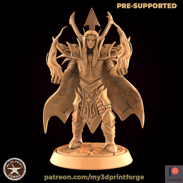 3D Printable Blood Elf Mage Fire Caster by My3DPrintForge
