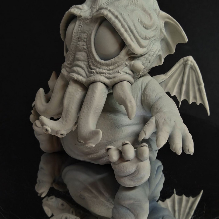 3D Printable Spawn of Cthulhu / Cutethulhu by Keith Talbot