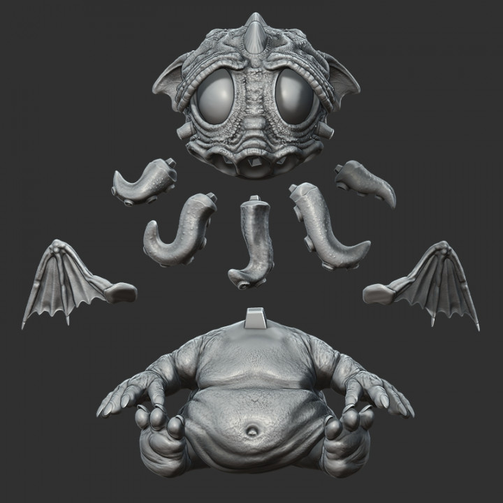 3D Printable Spawn of Cthulhu / Cutethulhu by Keith Talbot