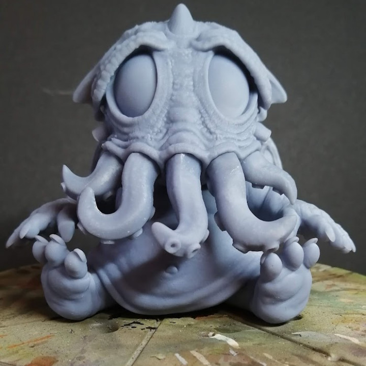 3D Printable Spawn of Cthulhu / Cutethulhu by Keith Talbot