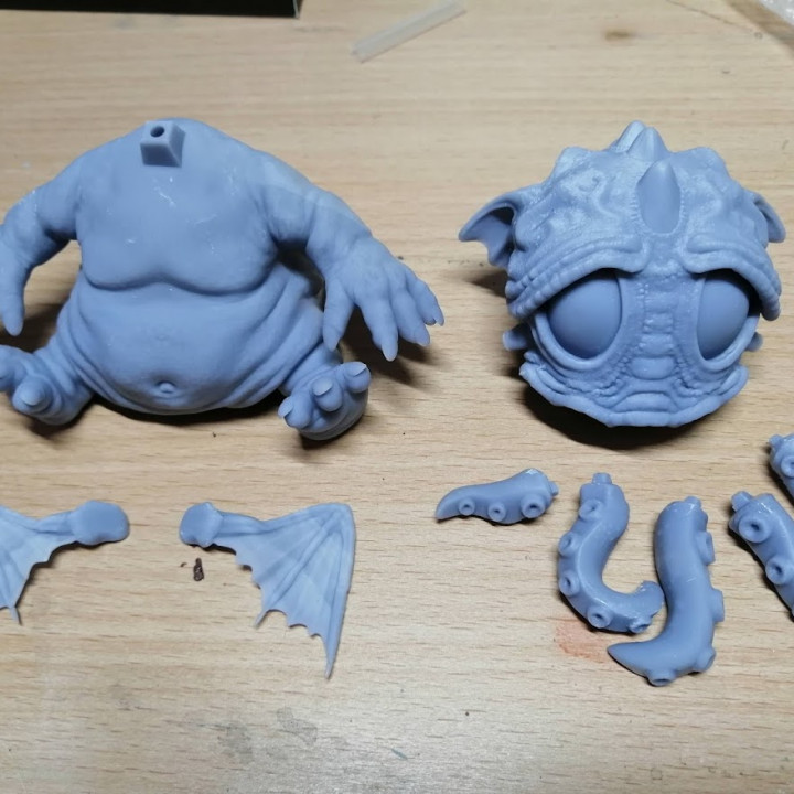 3D Printable Spawn of Cthulhu / Cutethulhu by Keith Talbot