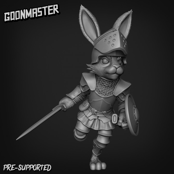 3D Printable Rabbit Knight 2 by Goon Master