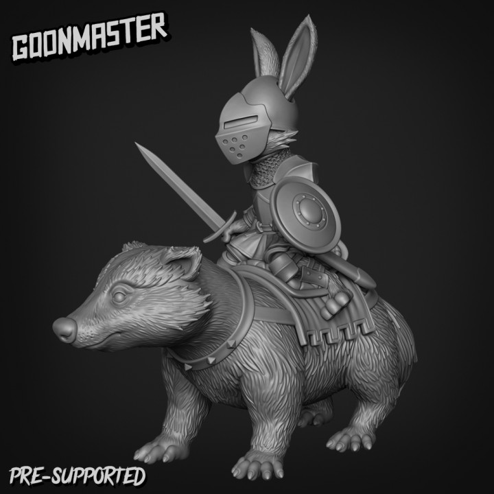 3D Printable BadgerMount and Rabbit Knight Rider 1 by Goon Master