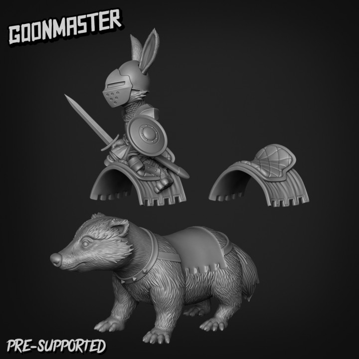 3D Printable BadgerMount and Rabbit Knight Rider 1 by Goon Master