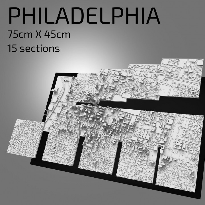 3D Printable 3D Philadelphia | Digital Files | 3D STL File ...