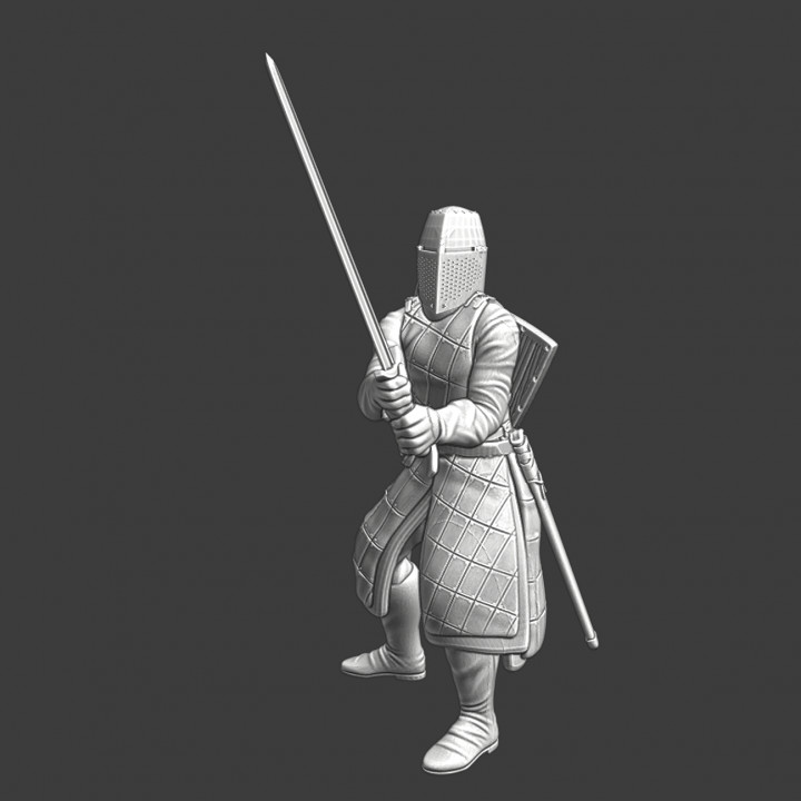 3D Printable Medieval knight with two hand sword by Northern Crusades ...