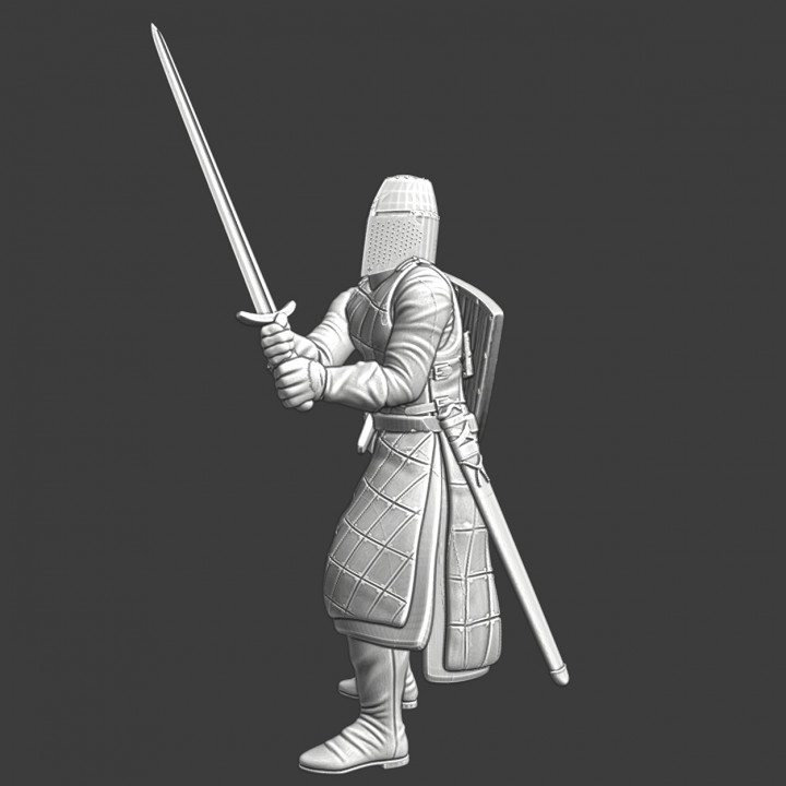 3D Printable Medieval knight with two hand sword by Northern Crusades ...