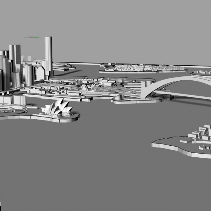 3D Printable 3D Sydney | Digital Files | 3D STL File | Sydney 3D Map ...
