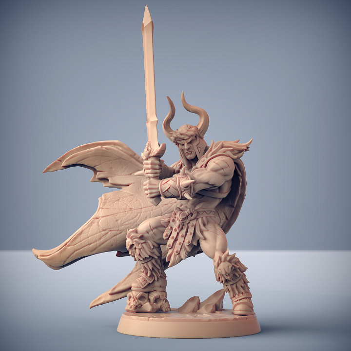 3D Printable Krommir Stronghammer - Dragonpeak Barbarians Hero by ...