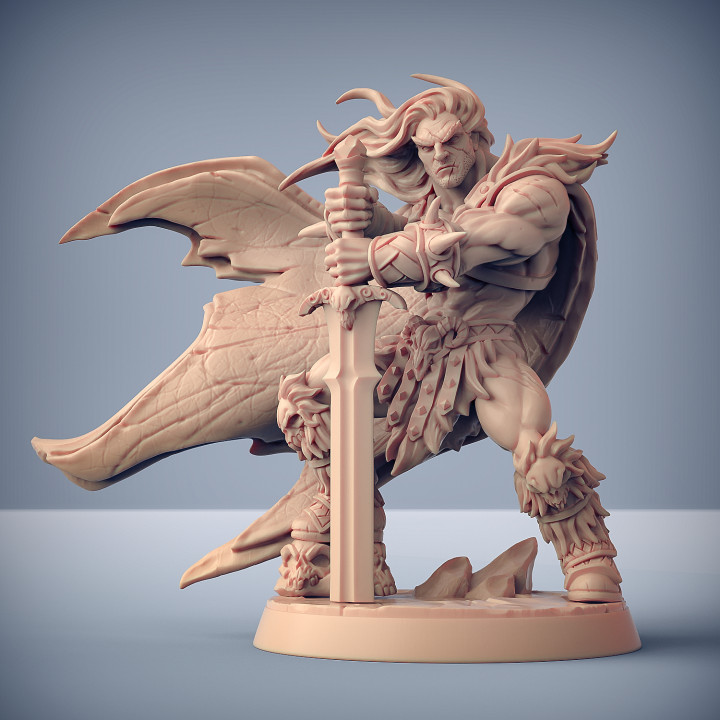 3D Printable Krommir Stronghammer - Dragonpeak Barbarians Hero by ...
