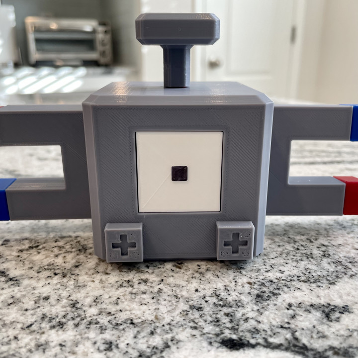 3D Printable Pokemon Quest Articulated Magnemite Toy by Chris D’Argenio