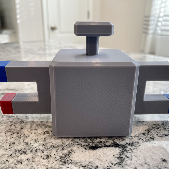 3D Printable Pokemon Quest Articulated Magnemite Toy by Chris D’Argenio