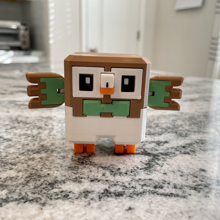 3D Printable Pokemon Rowlet Articulated Toy by Chris D’Argenio