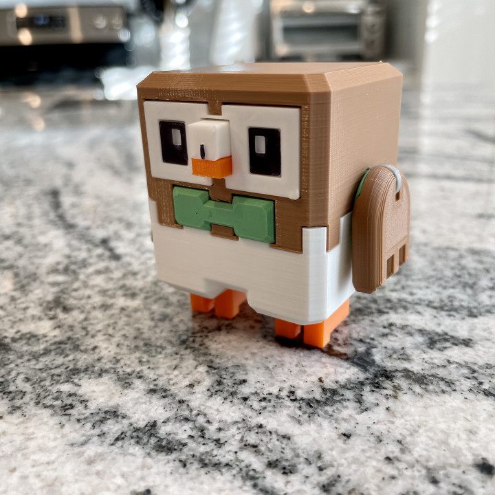 3D Printable Pokemon Rowlet Articulated Toy by Chris D’Argenio