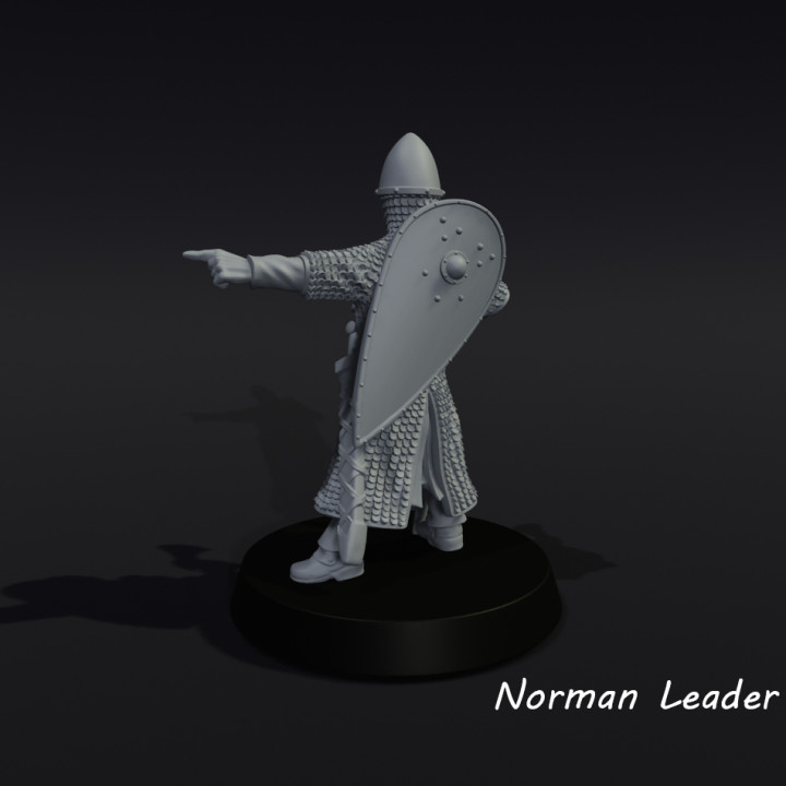 3D Printable Norman Armoured Commander with axe by Medbury Miniatures