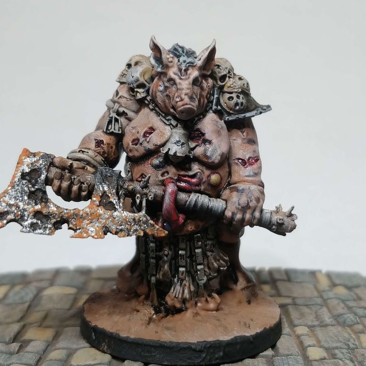 3D Print of Beastman Lord of Pestilence by Gaelion