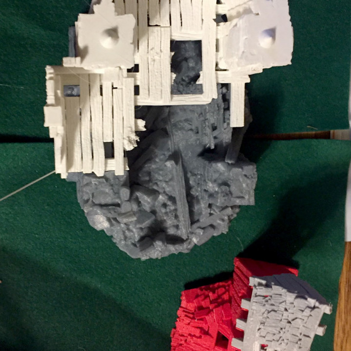 3D Printable Timber Frame Ruin #1 by GameScape3D