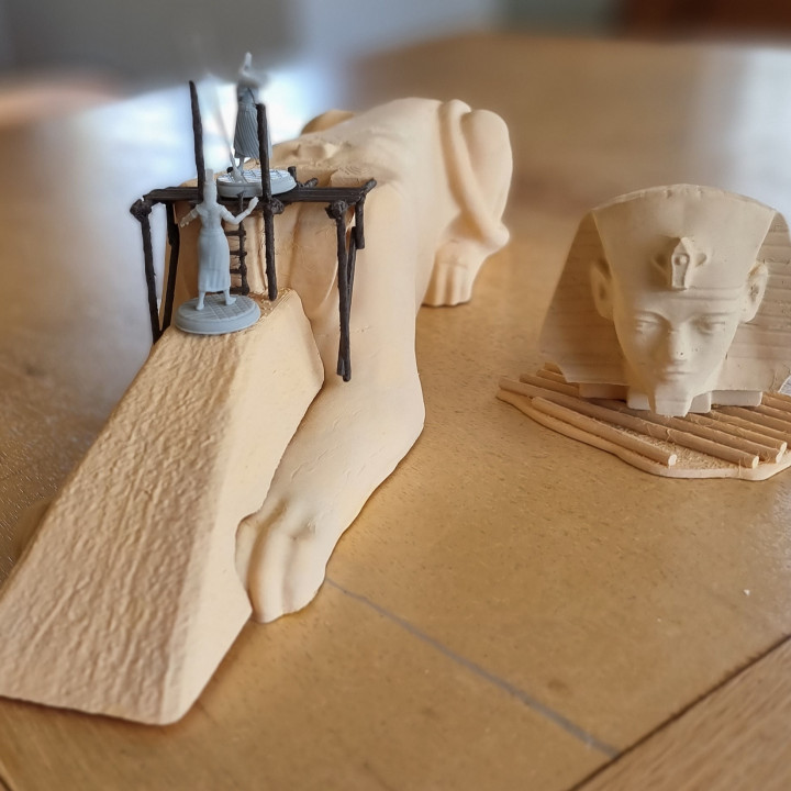 3D Printable Sphinx with entrance and construction - Heart of the ...