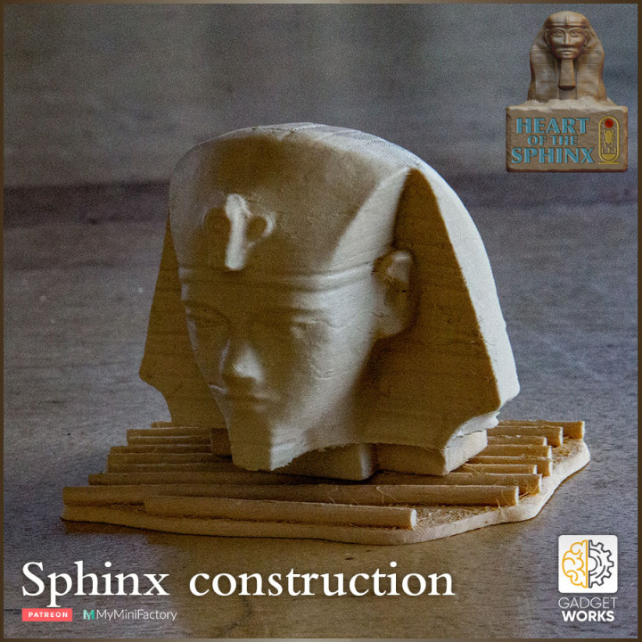 3D Printable Sphinx with entrance and construction - Heart of the ...