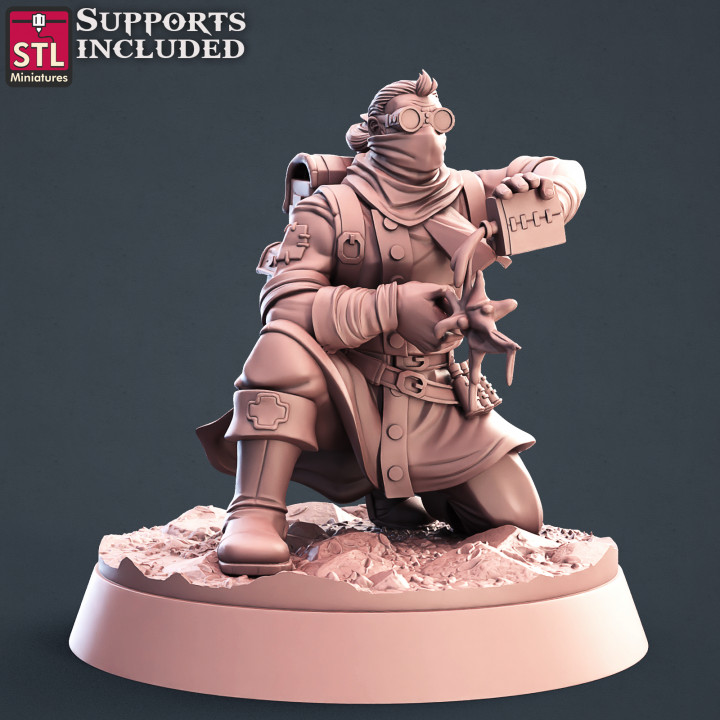 3D Printable Battlefield Medic Set by STL Miniatures