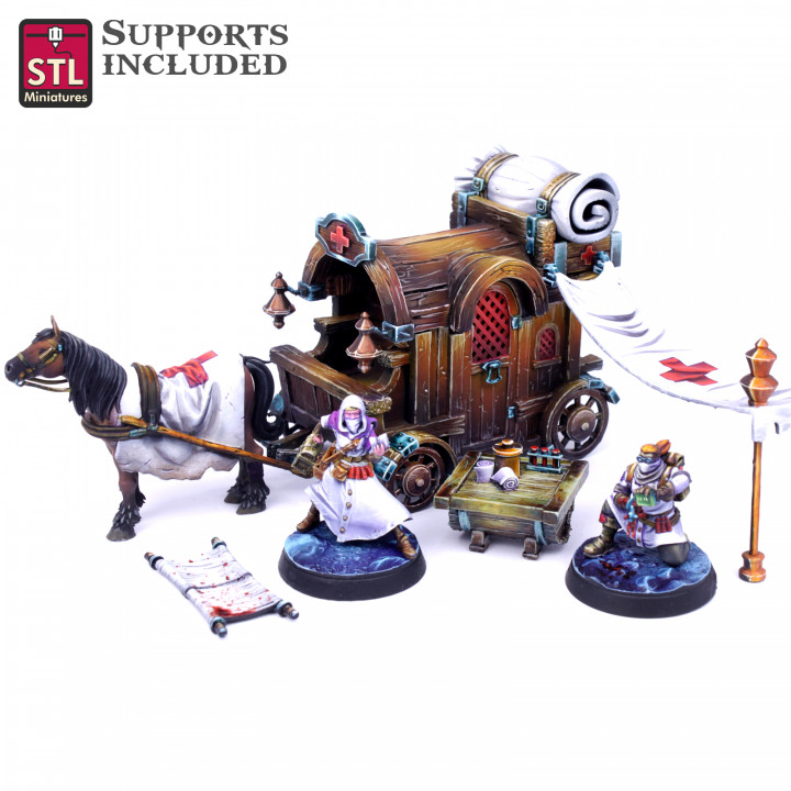 3D Printable Battlefield Medic Set by STL Miniatures