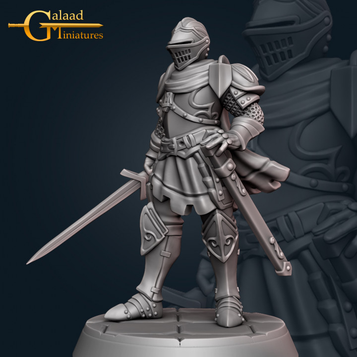 3D Printable Knight 03 - Knight December release by Galaad Miniatures
