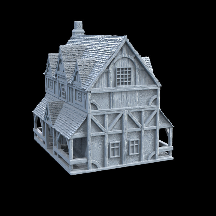 3D Printable Tabletop Terrain - The Medieval Manor by Tabletop Terrain