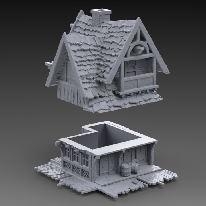 3D Printable Tabletop Terrain - Elstons Keep by Tabletop Terrain