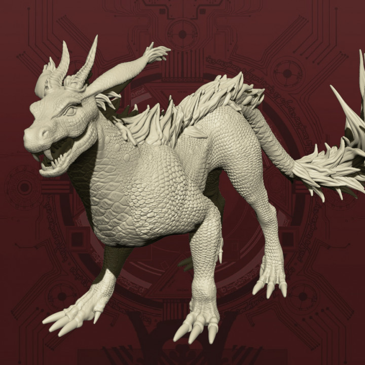 3D Printable Umbral Drake - Growl Pose (Alien Creature) by Studio Sol Union