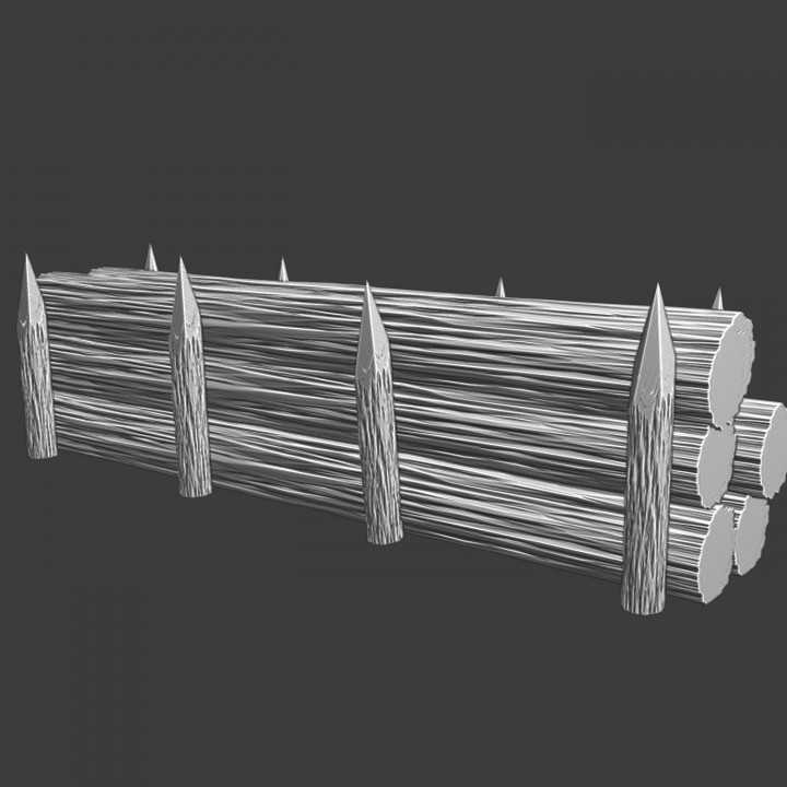 3D Printable Medieval heavy log defence by Northern Crusades Miniatures