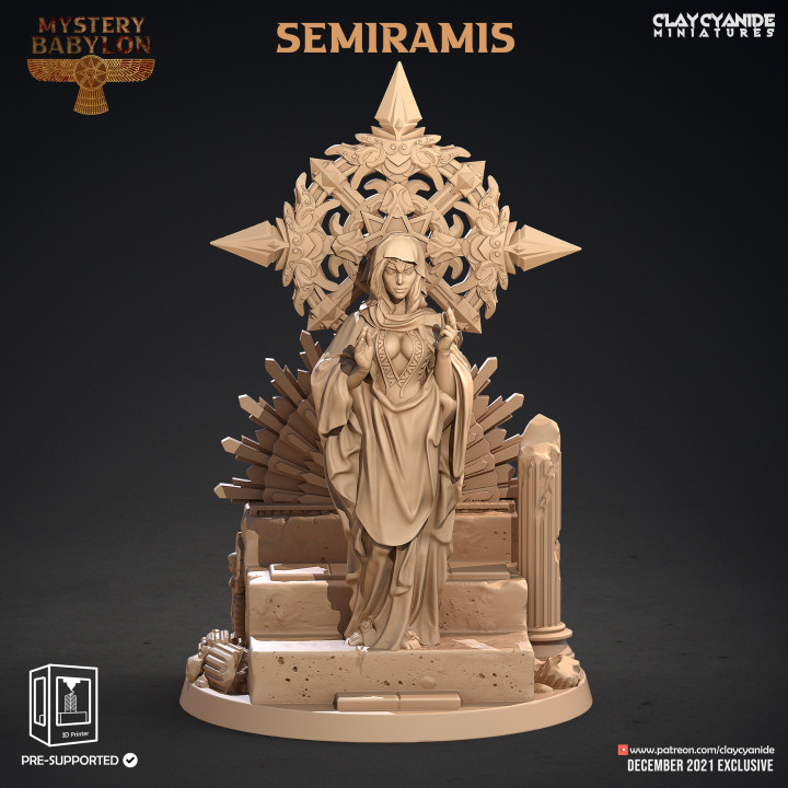 3D Printable Semiramis by Clay Cyanide Miniatures