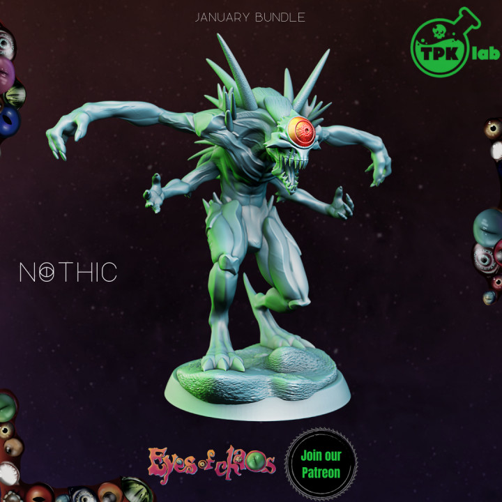 3D Printable Nothic - Gaze Attack by TPK Lab