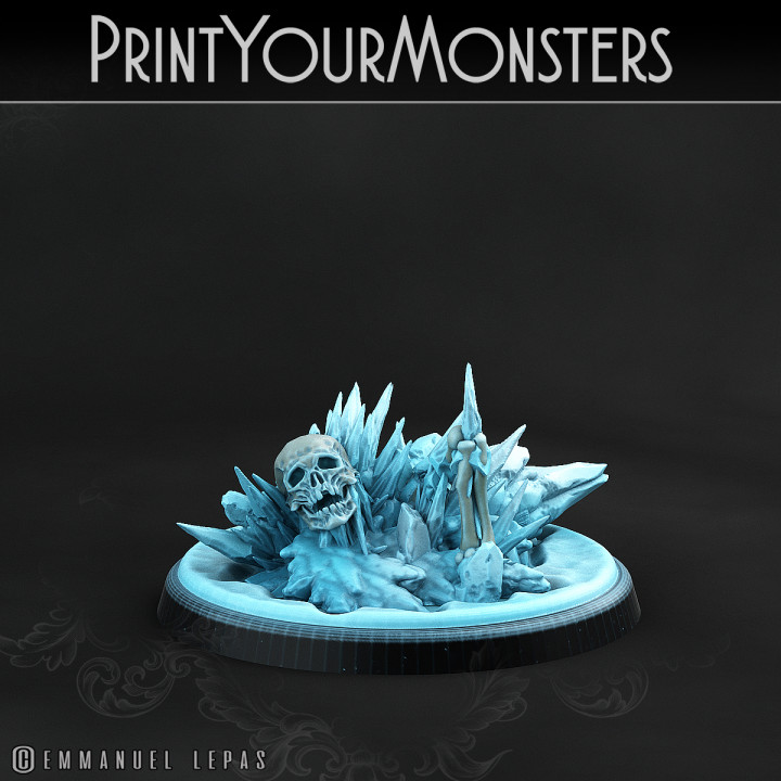 3D Printable 6 FROZEN SKELETONS by PrintYourMonsters