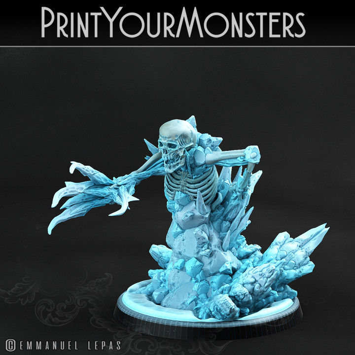 3D Printable 6 FROZEN SKELETONS by PrintYourMonsters