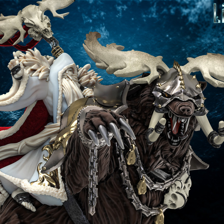 3D Printable Ded Moroz on Bear by Heroes Infinite