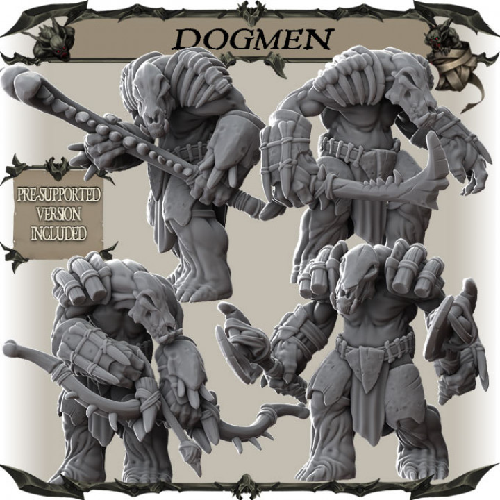 3D Printable Dogmen Pack by RocketPigGames