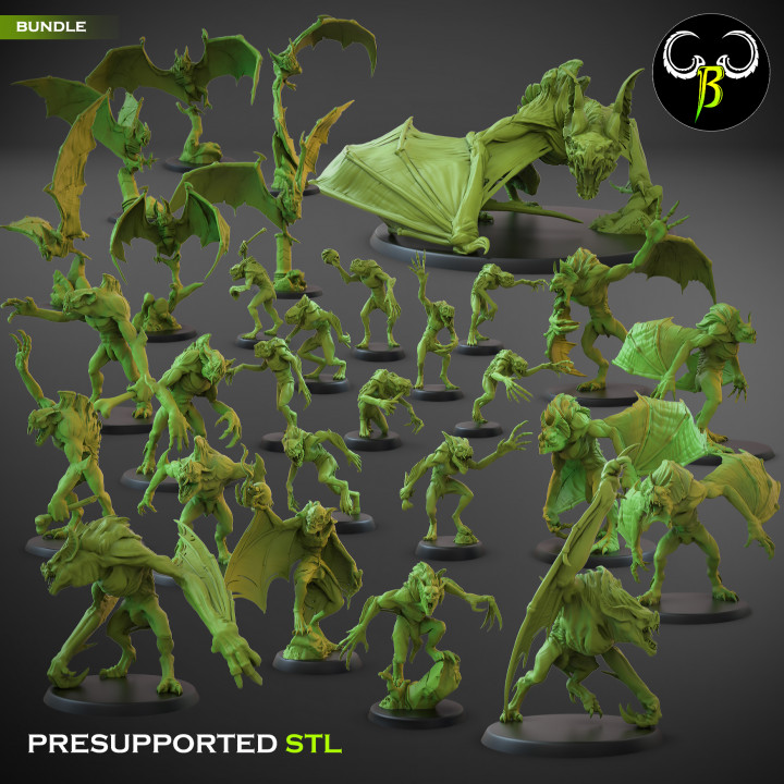 3D Printable Crypt Nightmares Horror Troop ( Bundle ) by ClayBeastCreation