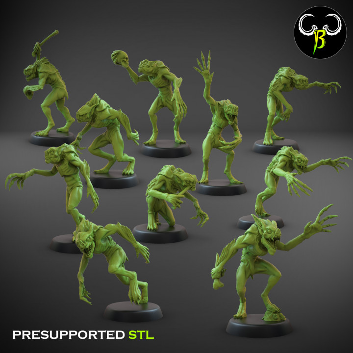 3D Printable Crypt Nightmares Horror Troop ( Bundle ) by ClayBeastCreation